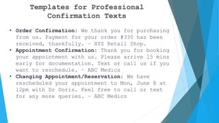 How to write a professional text message | PPTX