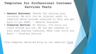 How to write a professional text message | PPTX