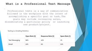 How to write a professional text message | PPTX
