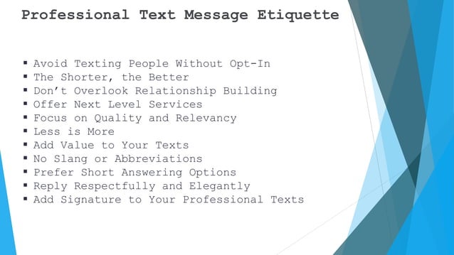 How to write a professional text message | PPTX