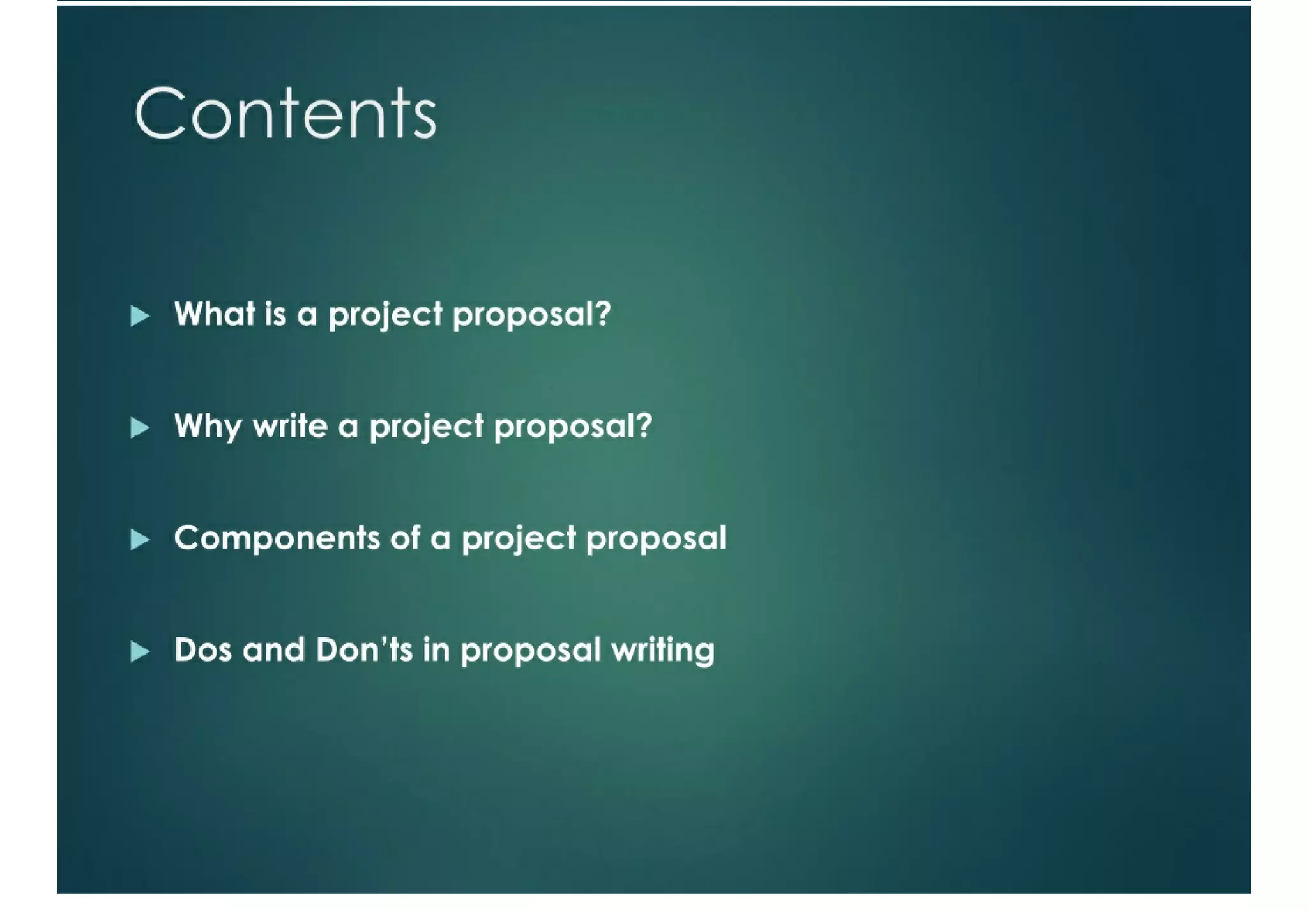 How To Write A Project Proposal | PDF