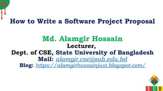 How to write a project proposal for software engineering course | PPTX