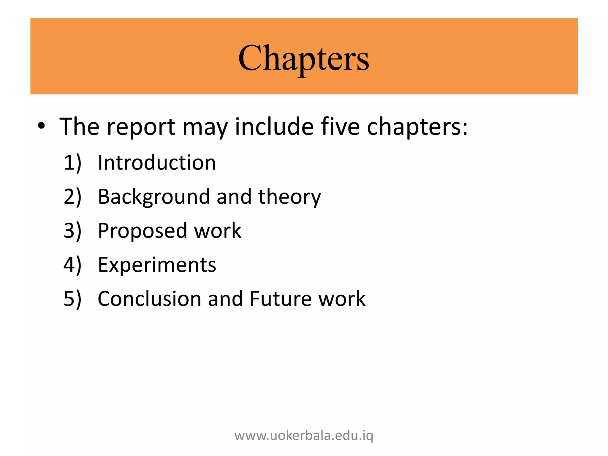 How to write a project report | PPT