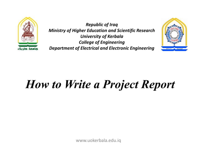 How to write a project report | PPT