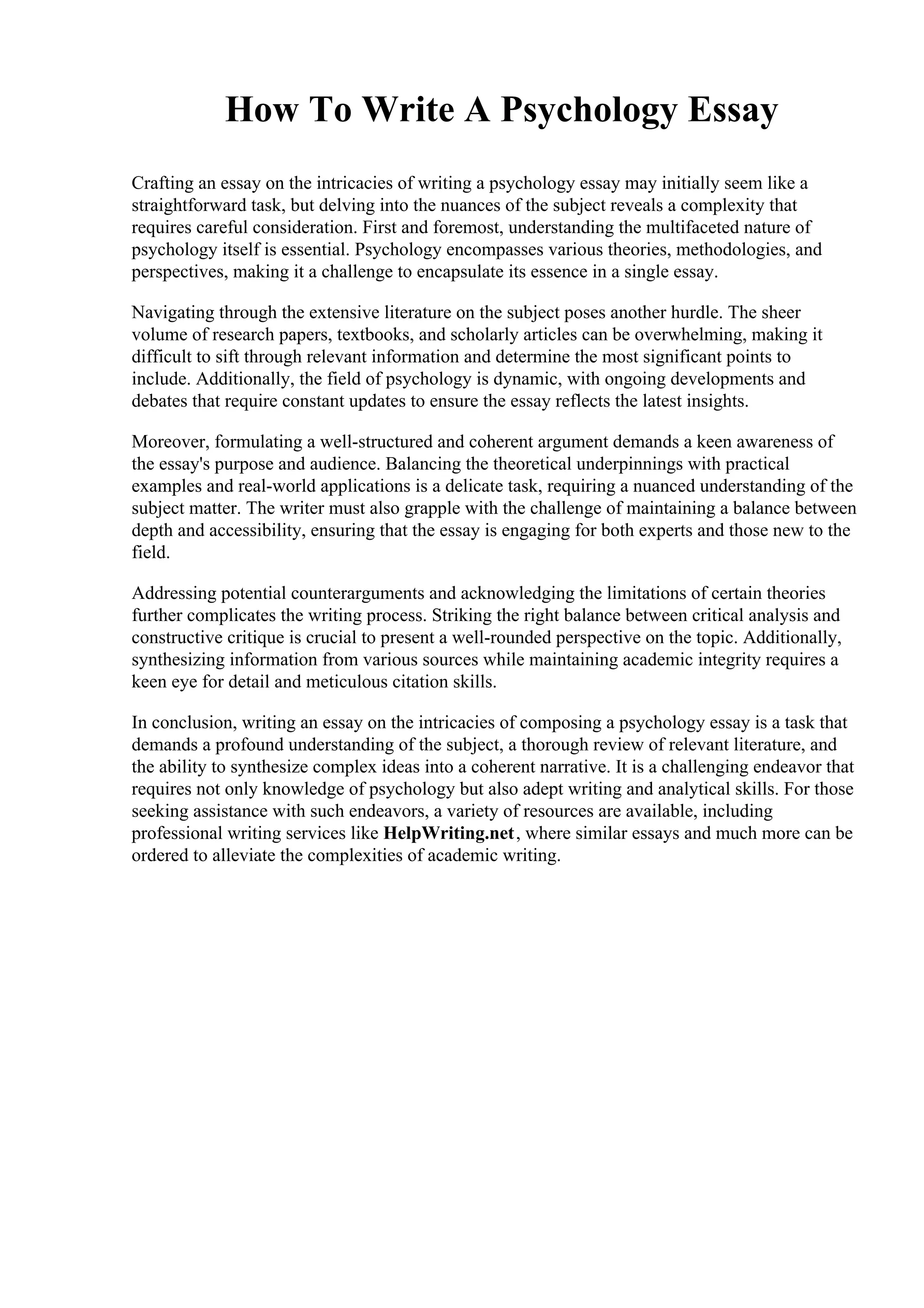 How To Write A Psychology Essay.pdf