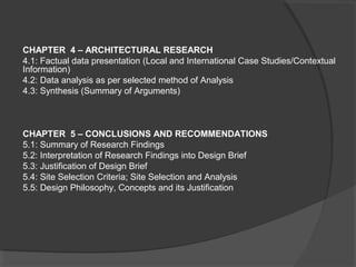 How to write architectural thesis | PPT