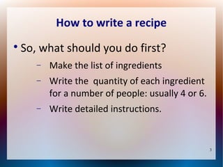 How to write_a_recipe2 | PPT