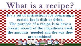 How to write a recipe ppt | PPT