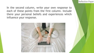 How to Write a Reflection Paper: Outline, Format, Best Template | PPTX