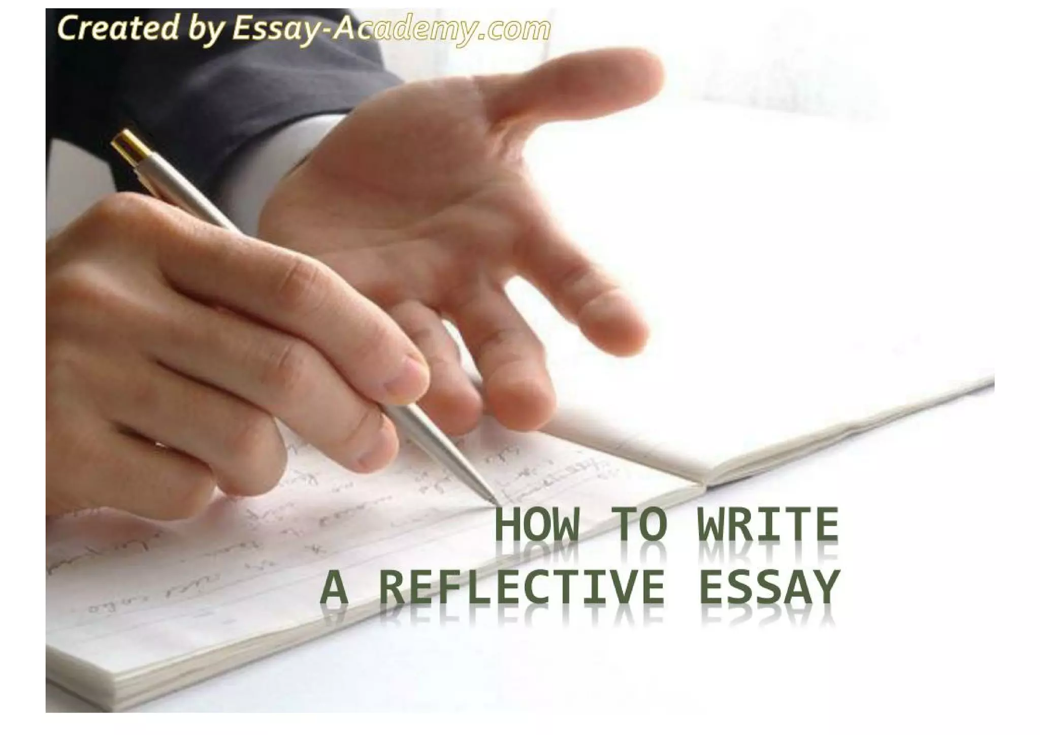 How To Write A Reflective Essay | PDF | Homework and Study | Education