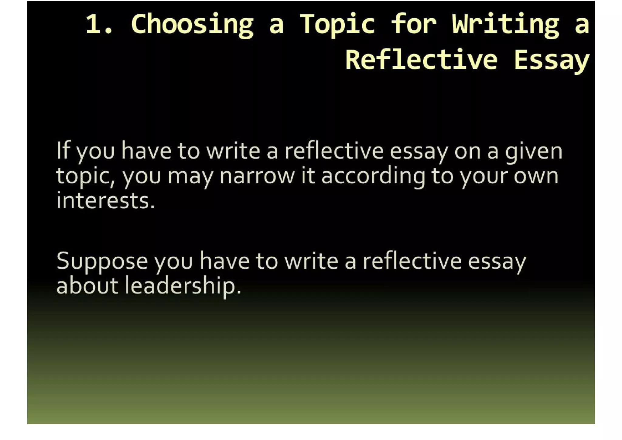 How To Write A Reflective Essay | PDF | Homework and Study | Education