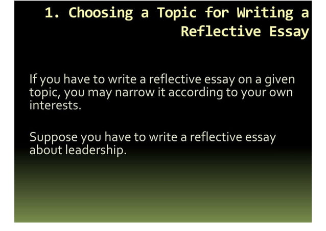 How To Write A Reflective Essay | PDF | Homework and Study | Education