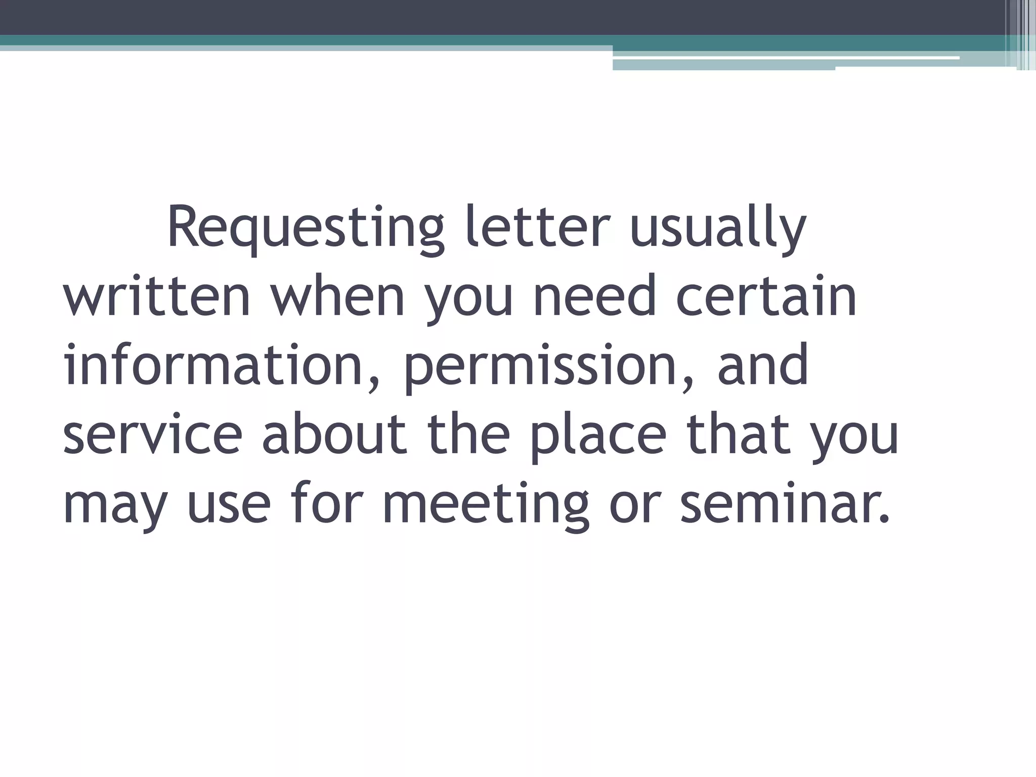 How to write a requesting service letter | PPTX
