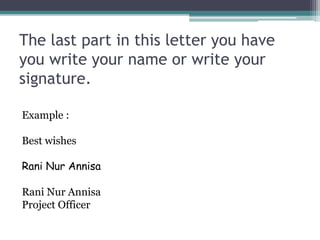 How to write a requesting service letter | PPTX