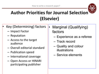 How to write a research paper? | PPTX