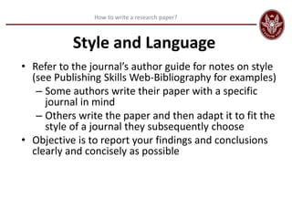 How to write a research paper? | PPTX | Publishing Industry | Industries