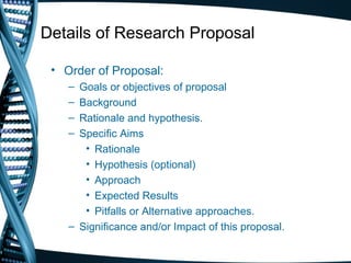 How to write a research proposal | PPT