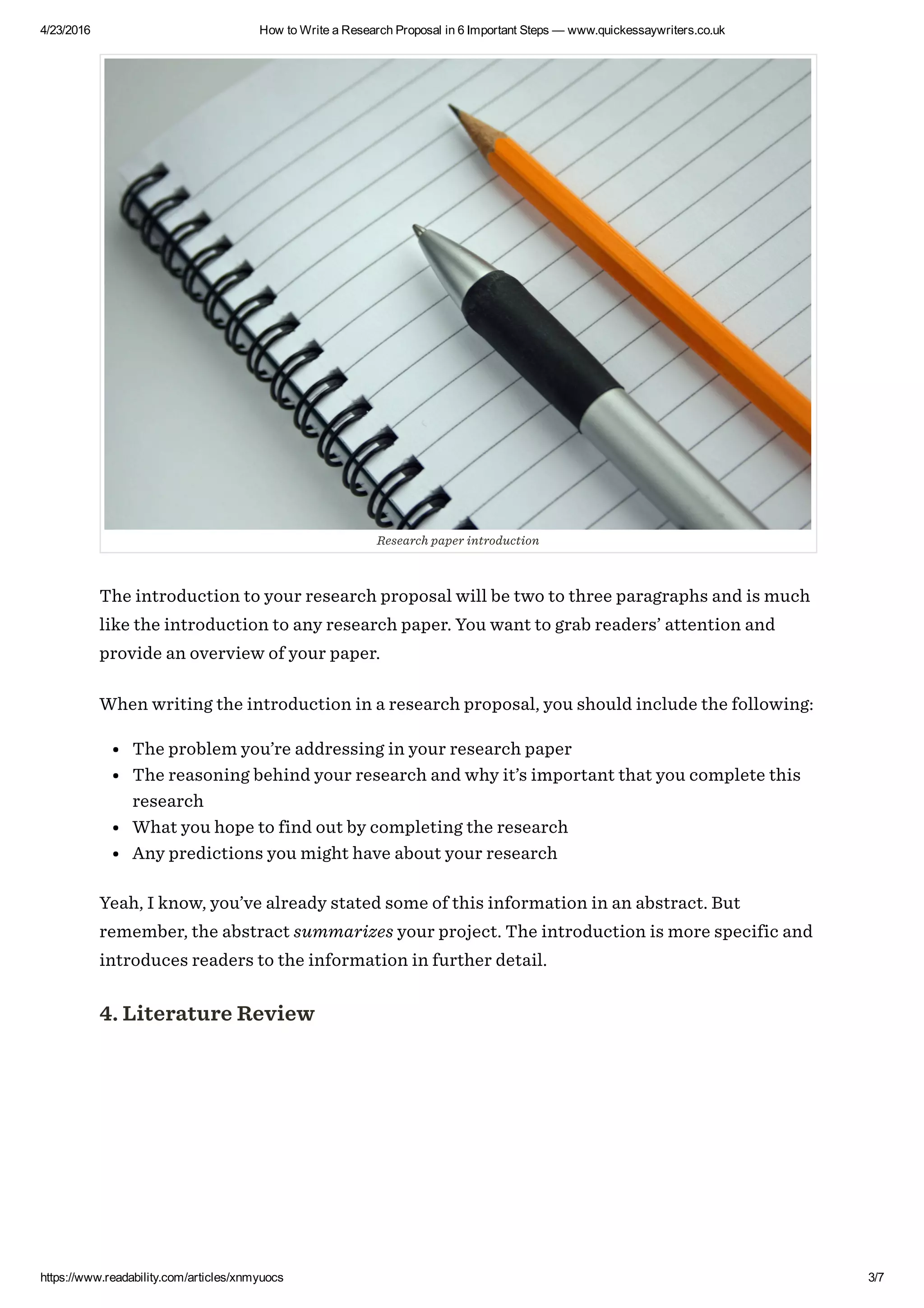 How to write a research proposal in 6 important steps — www ...