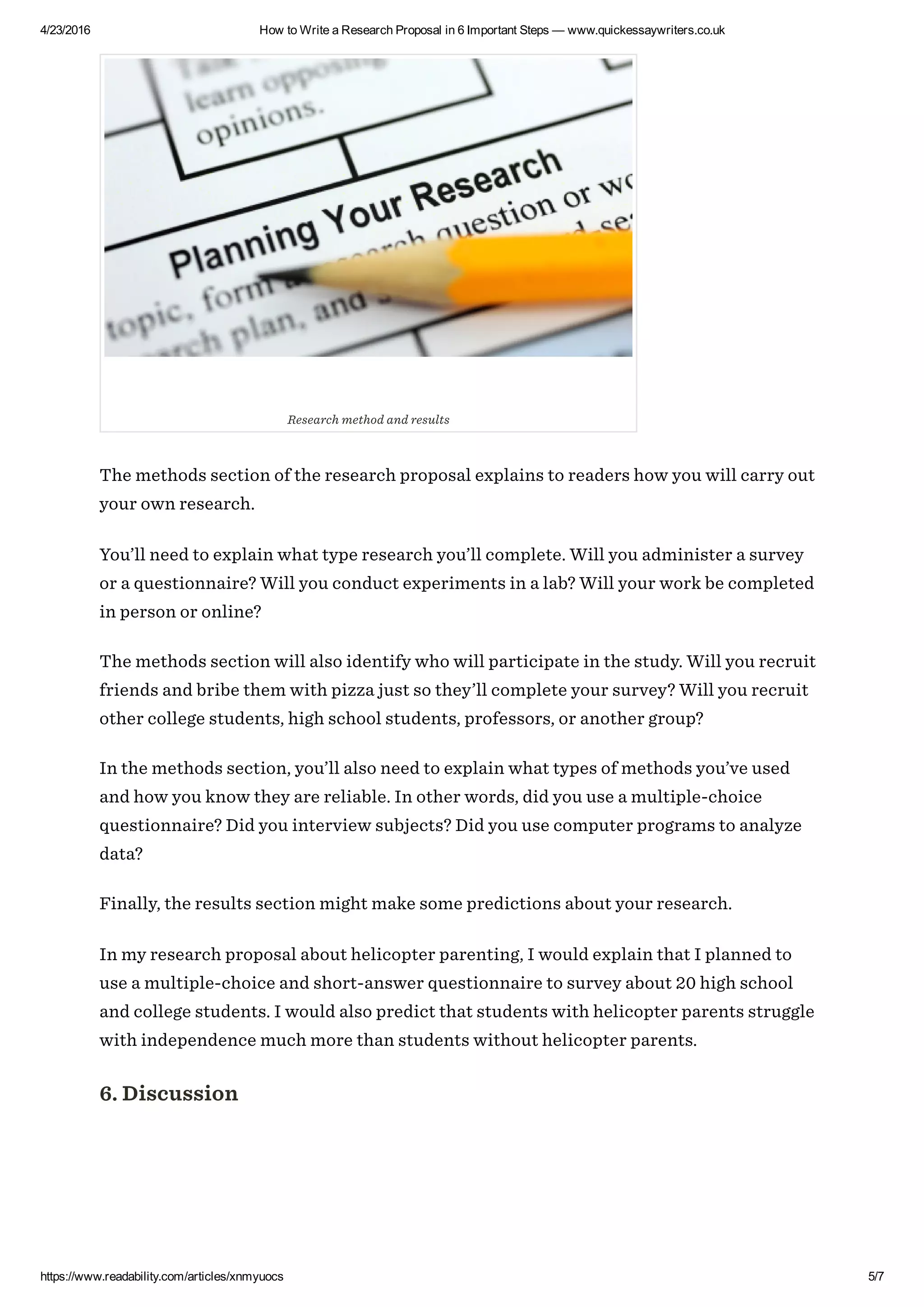 How to write a research proposal in 6 important steps — www ...