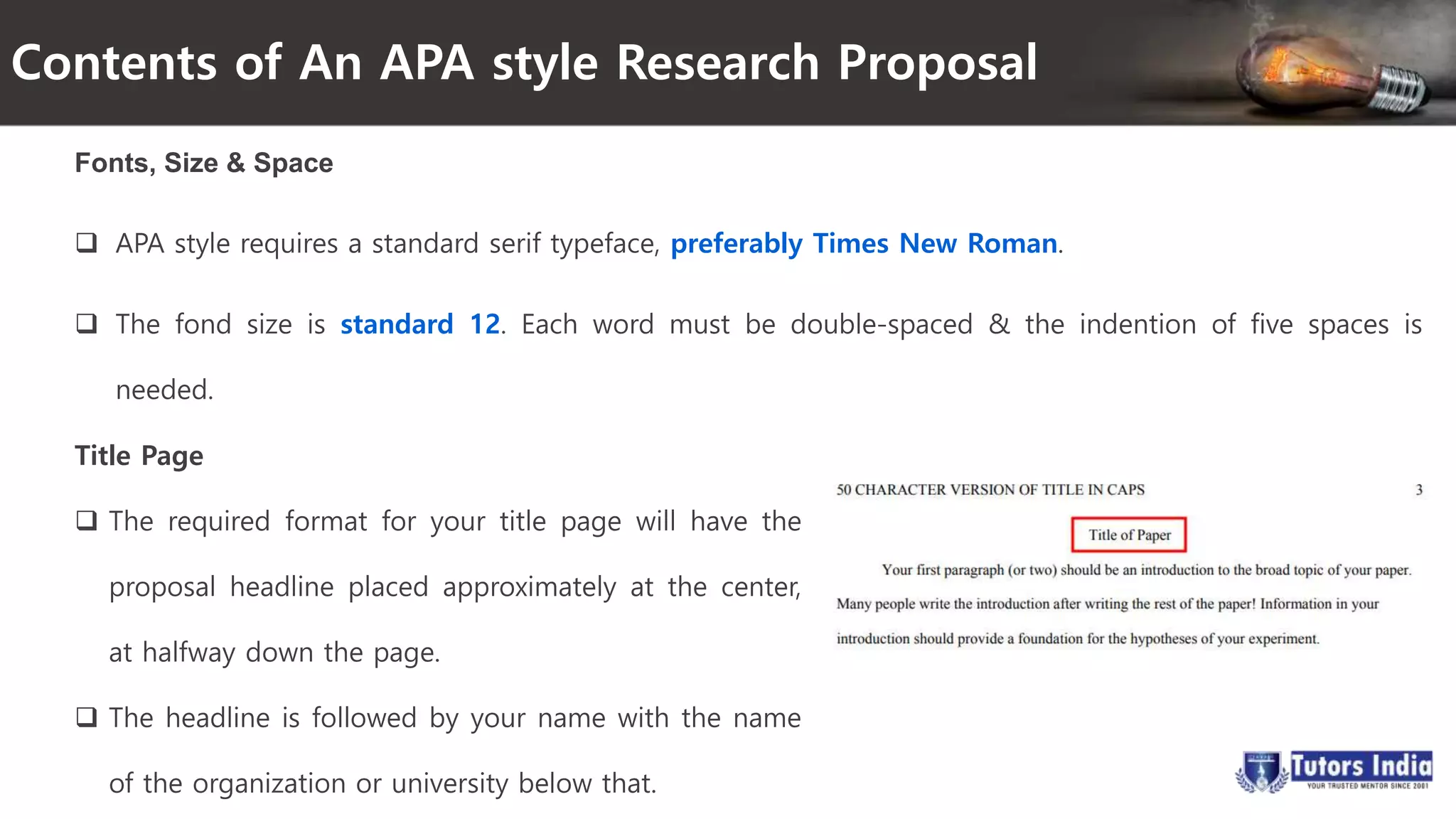 How to Write a Research Proposal in APA Style – Dissertation Research ...