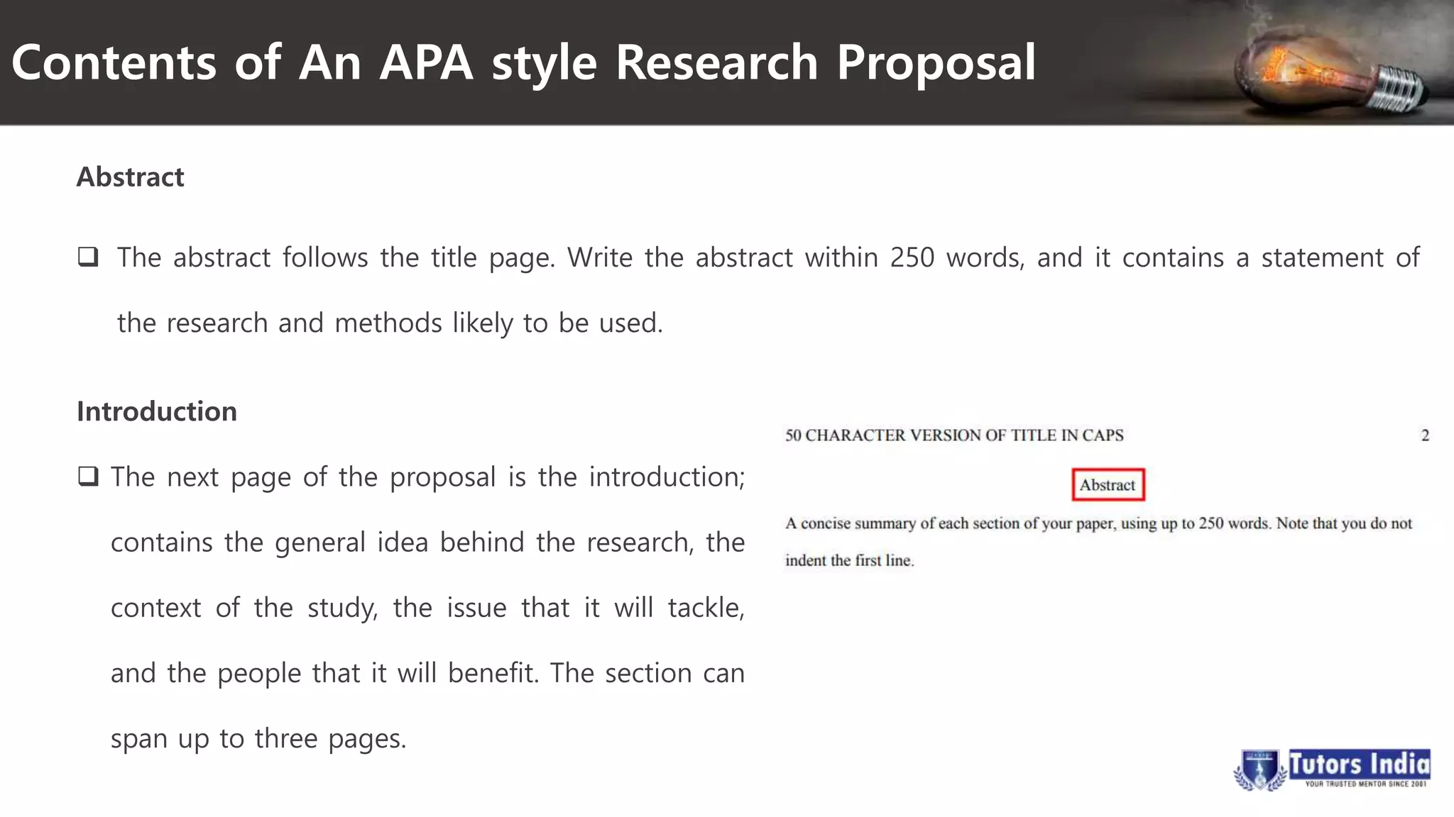 How to Write a Research Proposal in APA Style – Dissertation Research ...