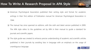 How to Write a Research Proposal in APA Style – Dissertation Research ...