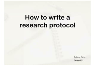 How To Write A Research Protocol | PPT
