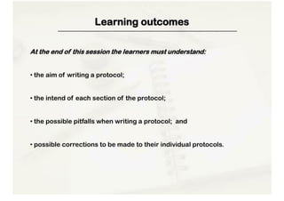 How To Write A Research Protocol | PPT