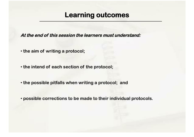 How To Write A Research Protocol | PPT