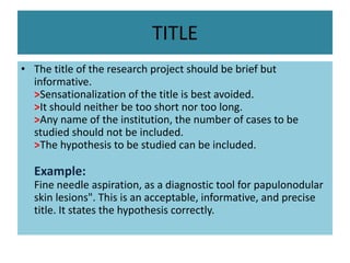 How to write a research synopsis | PPTX