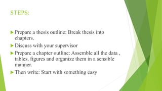 How to write a research thesis | PPTX