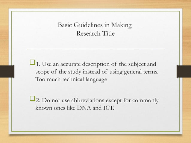 How to write research title in Quatntitative Research | PPTX