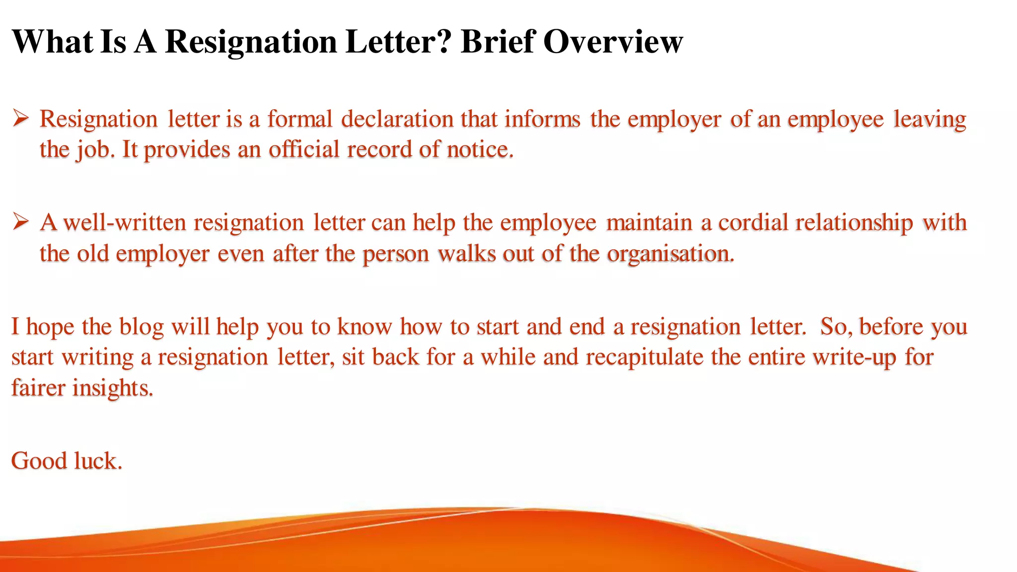 How to write a resignation letter? | PDF