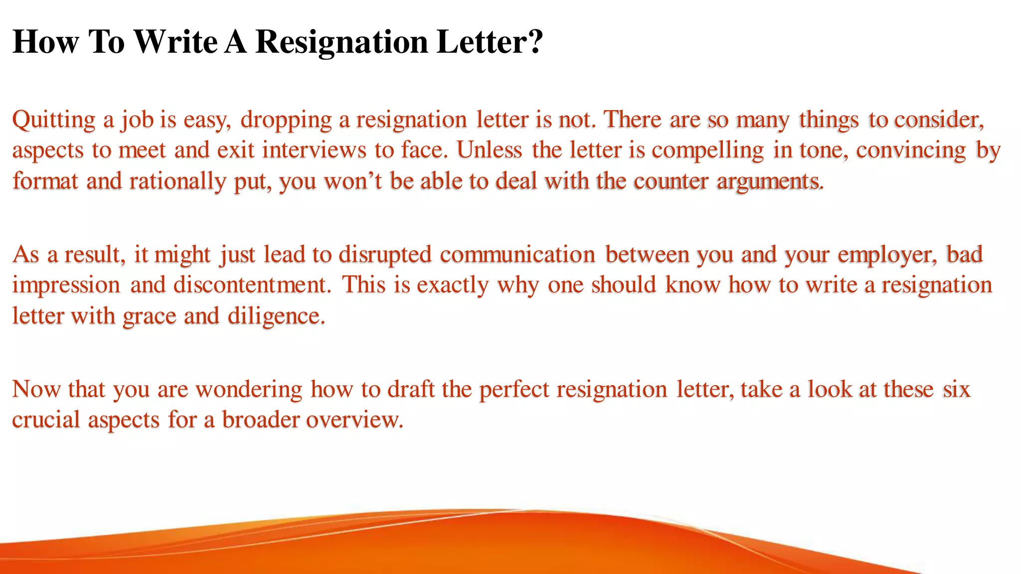 How to write a resignation letter? | PDF