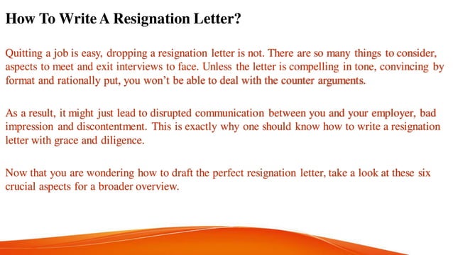 How to write a resignation letter? | PPT