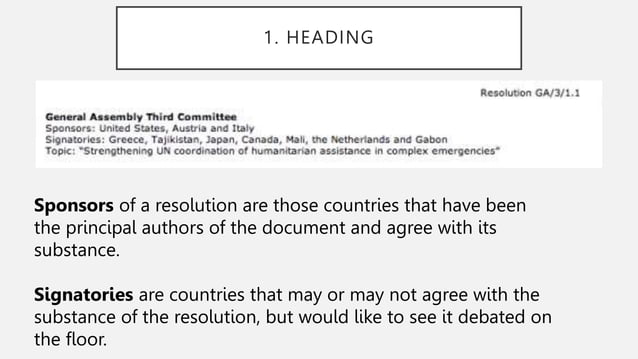 How to Write a Resolution for MUN | PPTX | Law