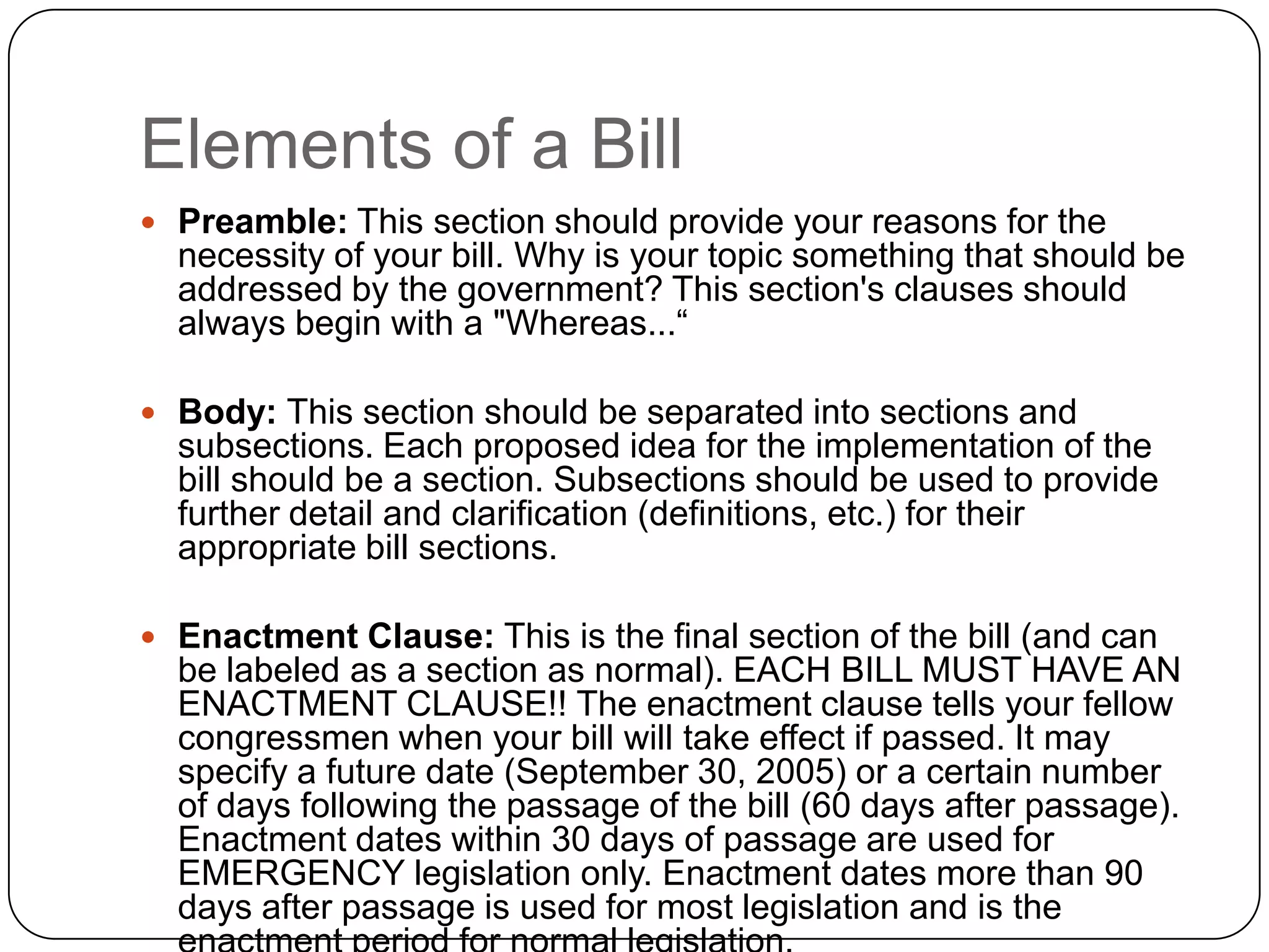 How To Write A Resolution And Enactment Pptx Law