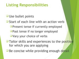 How to write a resume | PPT