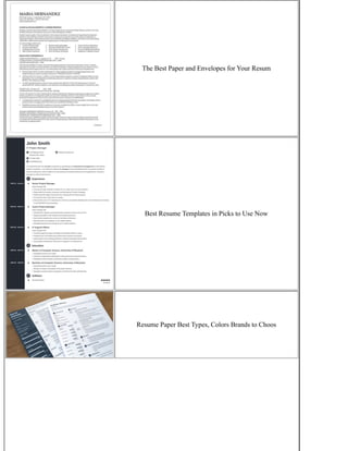 How To Write A Resume Paper | PDF | Desktop Publishing | Computer ...