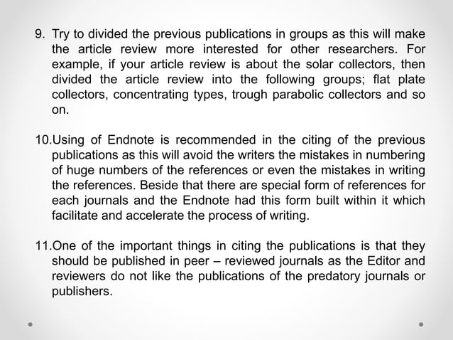 How to write a review article | PPTX | Publishing Industry | Industries