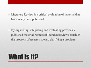 How to write a "review of related literature" | PPTX