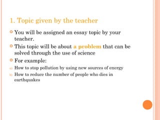 How to write a science essay 2ºeso | PPT