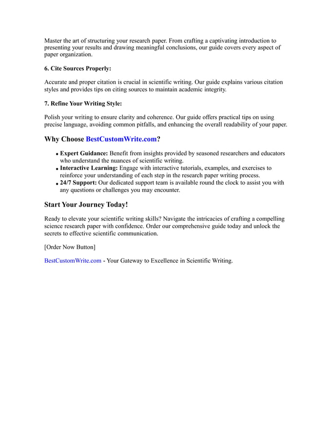 How To Write A Science Research Paper | PPT | Publishing Industry | Industries