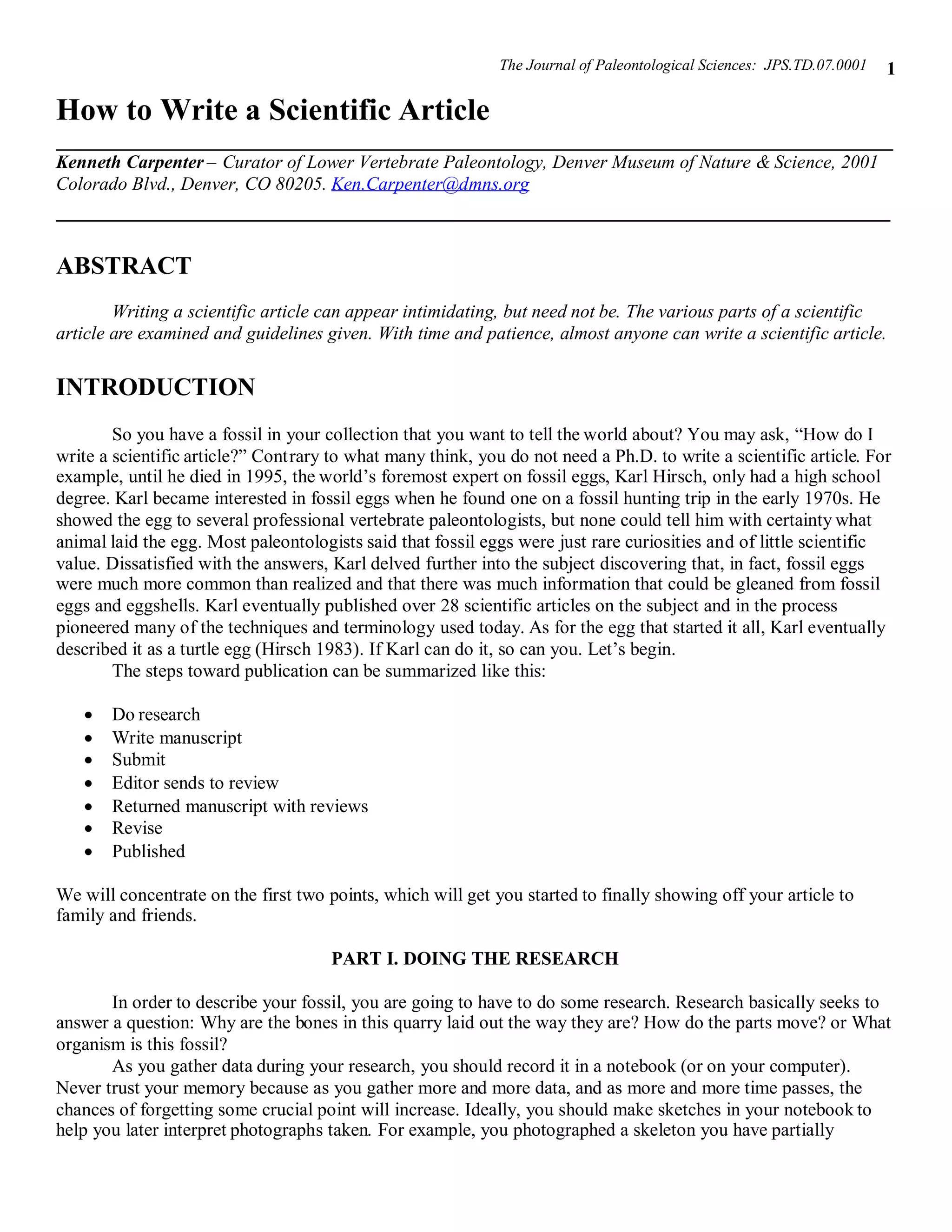 How to write_a_scientific_article | PDF | Publishing Industry | Industries