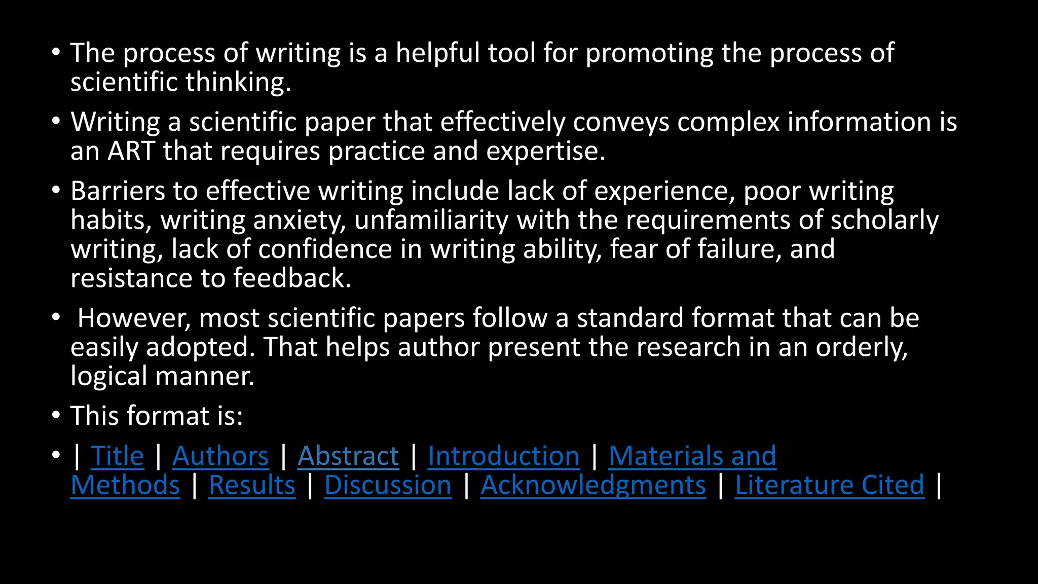 How to write a scientific paper | PPTX