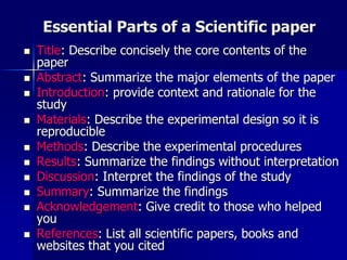 How To Write A Scientific Paper.ppt