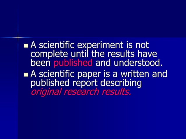 How To Write A Scientific Paper | PPT | Science