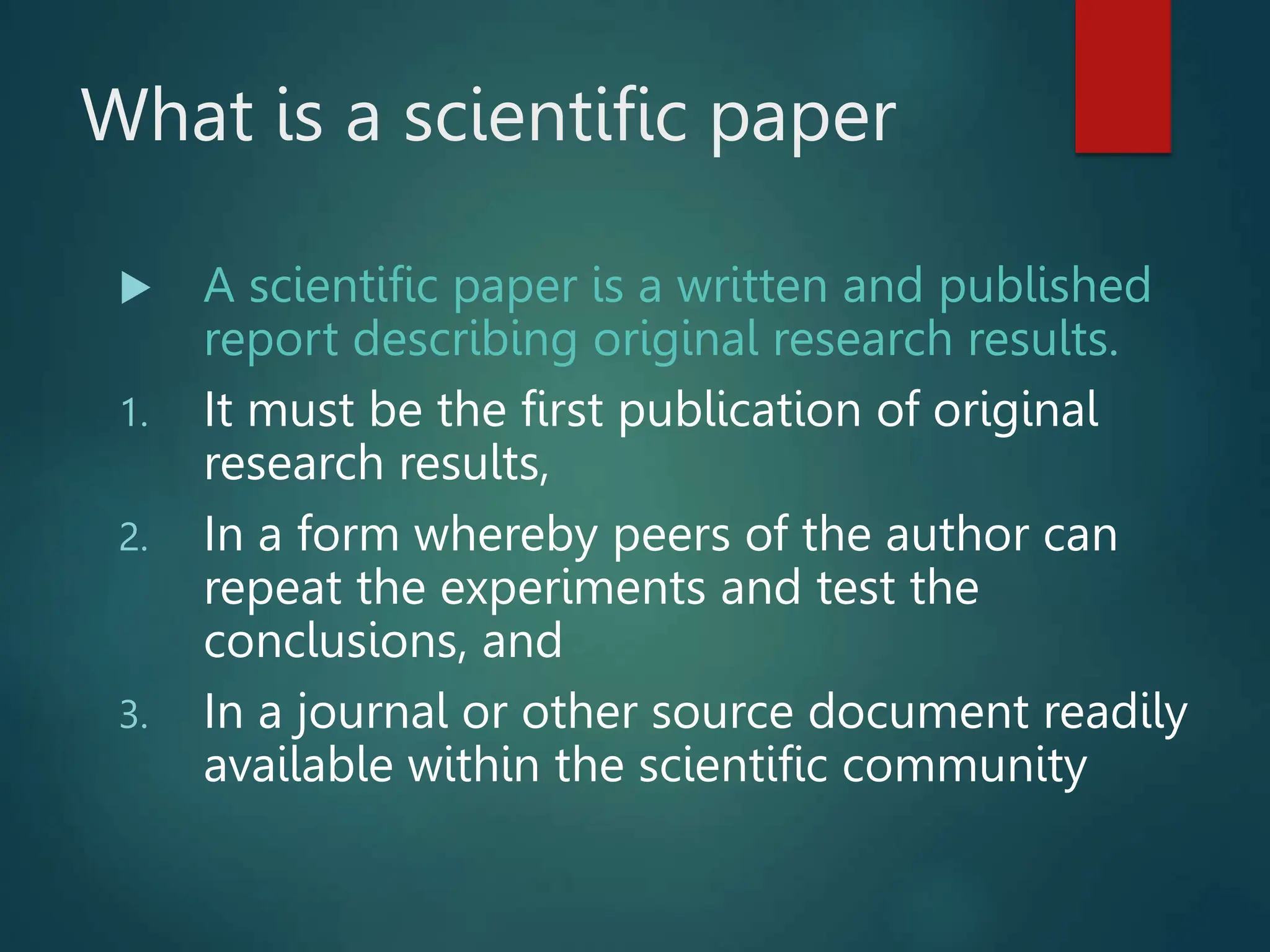 How To Write A Scientific research Paper.ppt