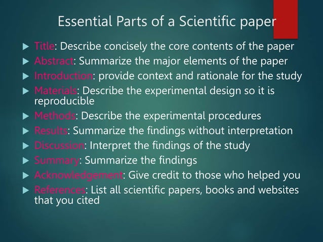 How To Write A Scientific research Paper.ppt