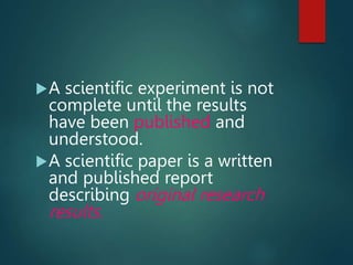 How To Write A Scientific research Paper.ppt